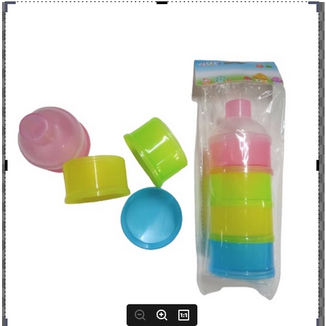 Child Care Stackable Baby Milk Powder Container (Milk Storage) 4 Layers ...