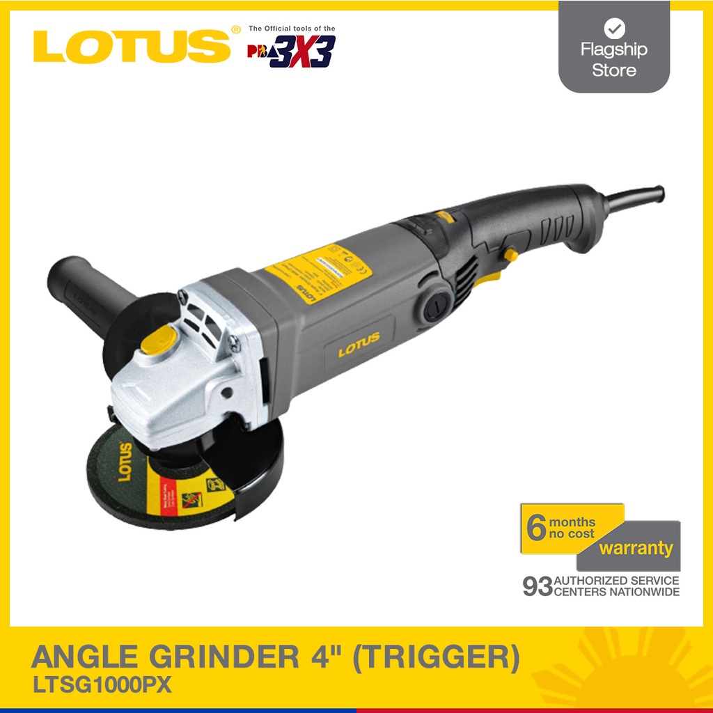 Lotus 4" 1000W Angle Grinder (Trigger) LTSG1000PX - Power Tools ...