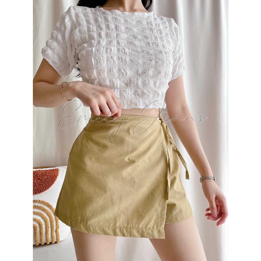 EMILY Korean Skort Palda Shorts | High Quality Cotton Linen ( Skirt ...