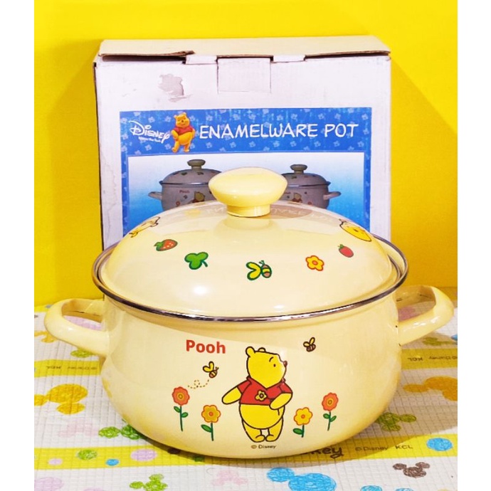 Winnie the Pooh Enamelware Cooking Pot DISNEY | Shopee Philippines