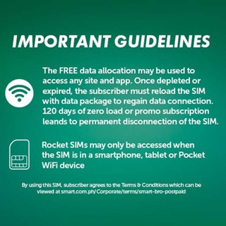 Smart Bro Rocket Sim 199 With 20gb Data For 7 Days | Shopee Philippines