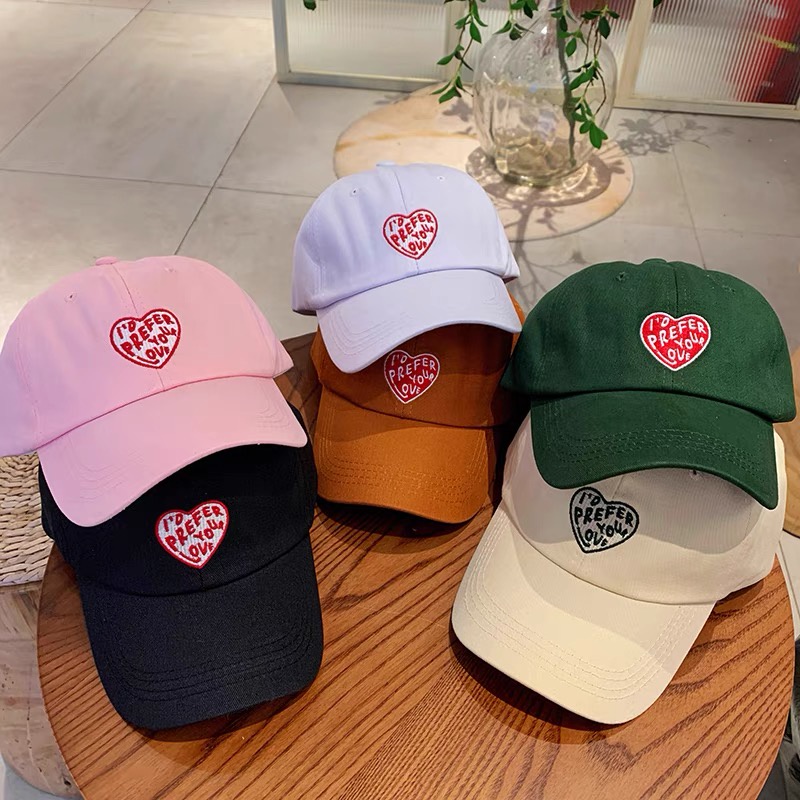 Korean cap cotton baseball cap IL PREFER letter embroidery Men's and ...