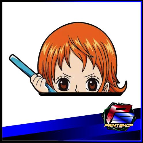 One Piece Peeking Chibi Stickers Printed Glossy Pre-cut | Shopee ...