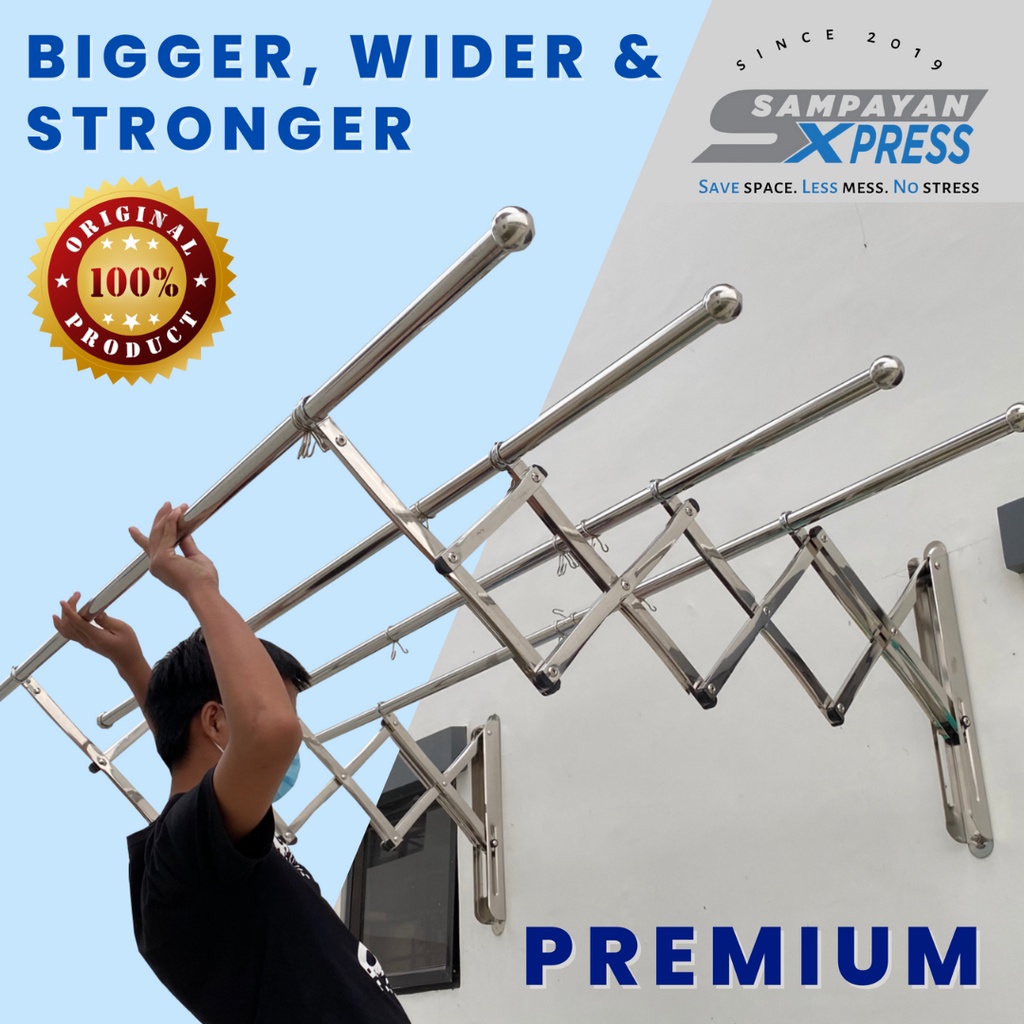 PREMIUM Space Saver Stainless Steel Sampayan Laundry Drying Rack ...