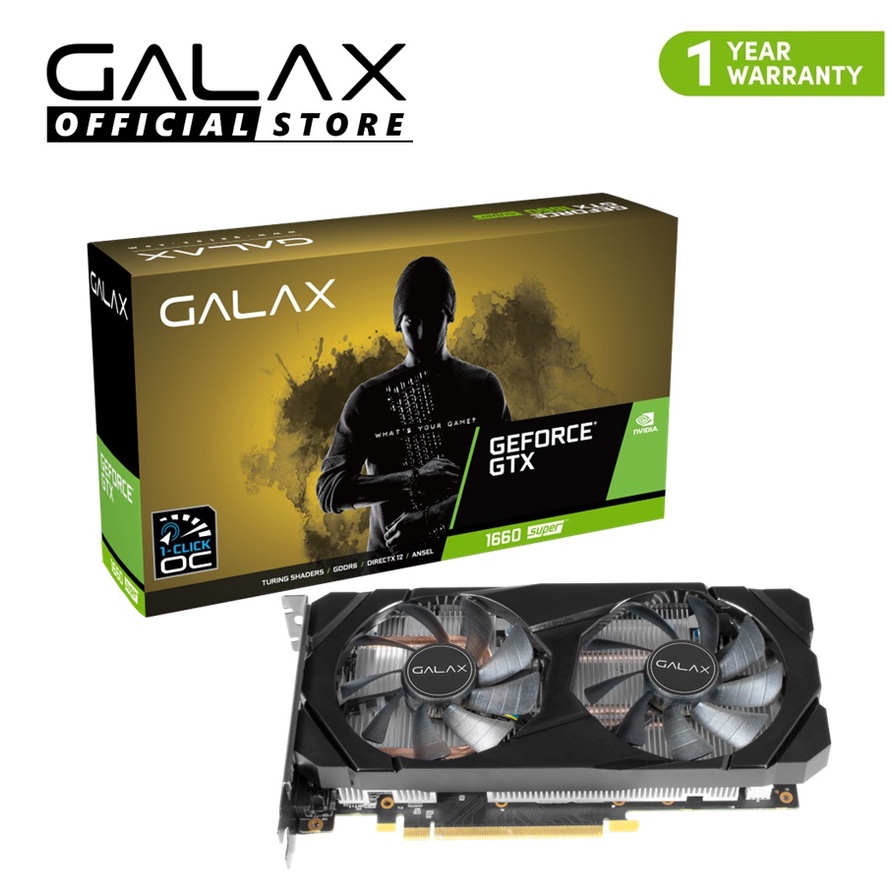 GALAX GTX1660 Super (1-Click OC) 6GB GDDR6 192-bit DP/HDMI/DVI-D/Dual ...