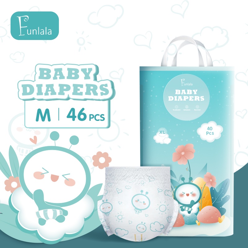 FUNLALA Baby Diaper 46's (Medium) Pack of 1 | Shopee Philippines