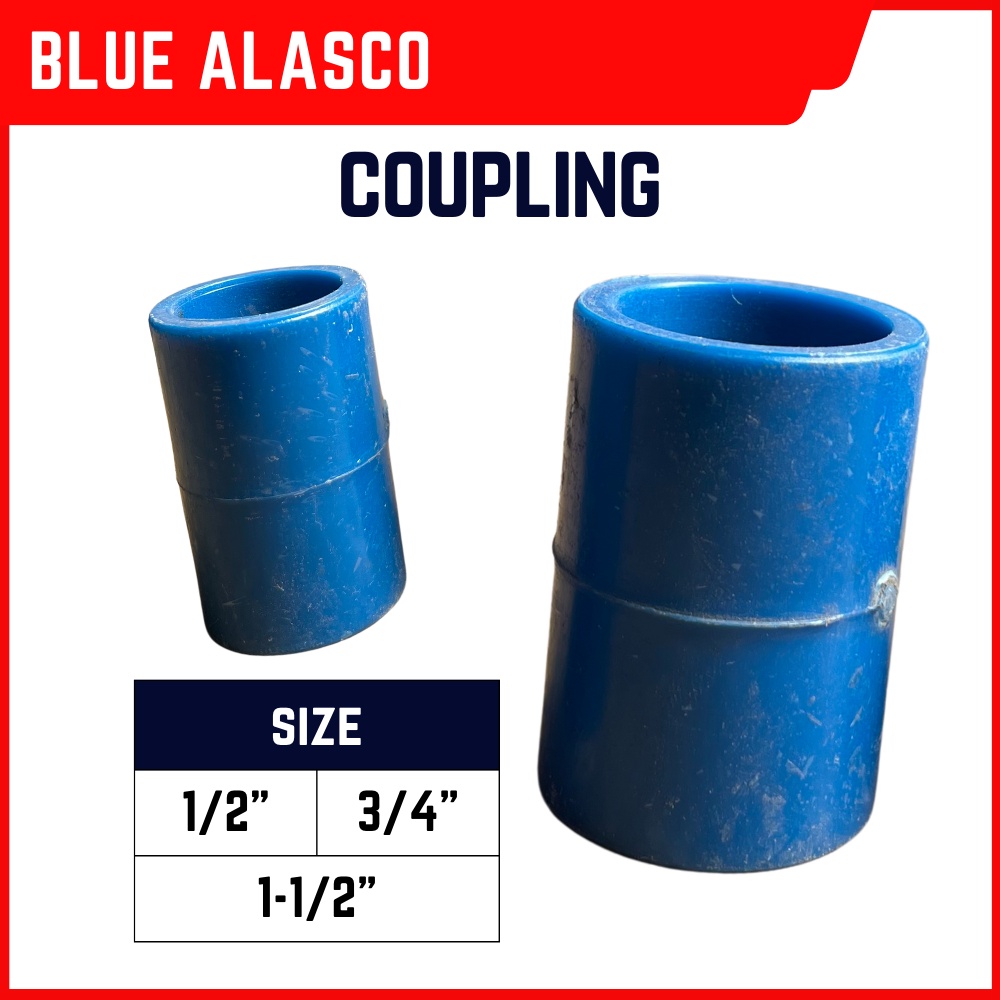 4pcs Blue Alasco Coupling (Available Size: 1/2" and 3/4") PVC Fittings ...
