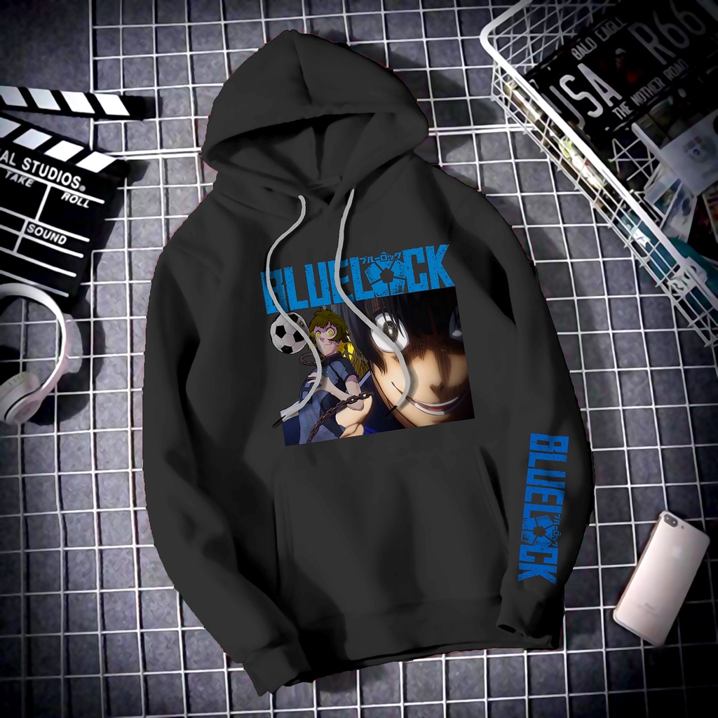blue lock: bachirablack jacket cute with hoodie | Shopee Philippines