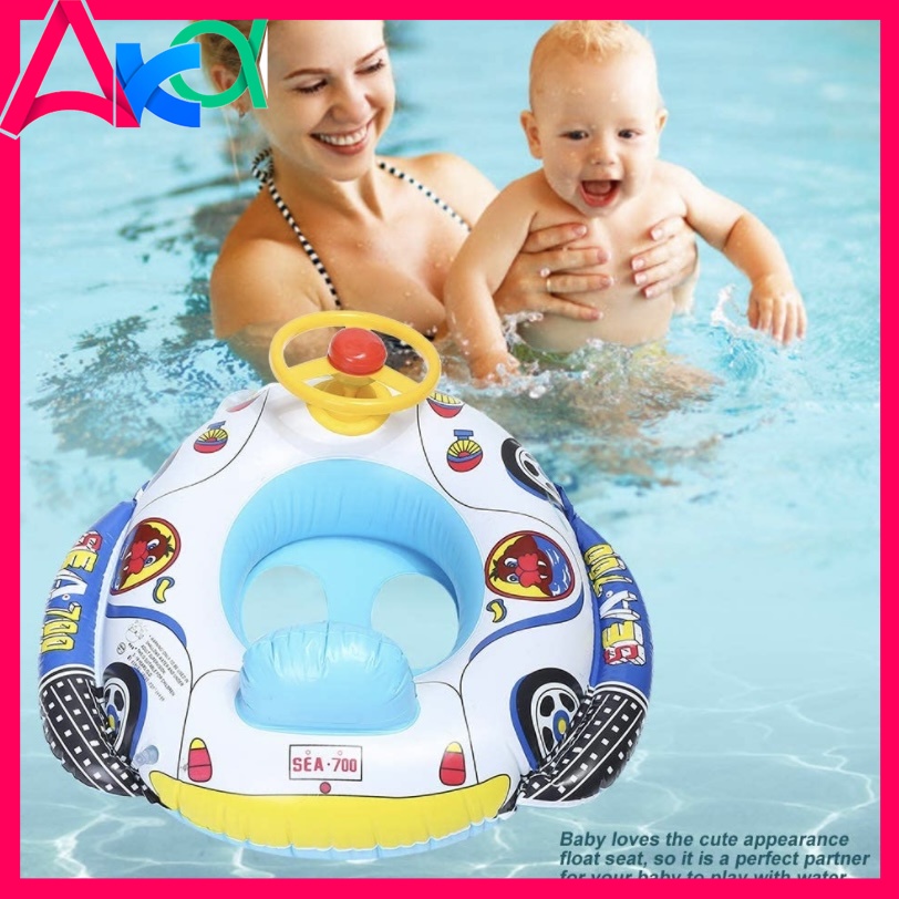 Cartoon inflatable pool float,kids swimming ring with seat,boat for ...