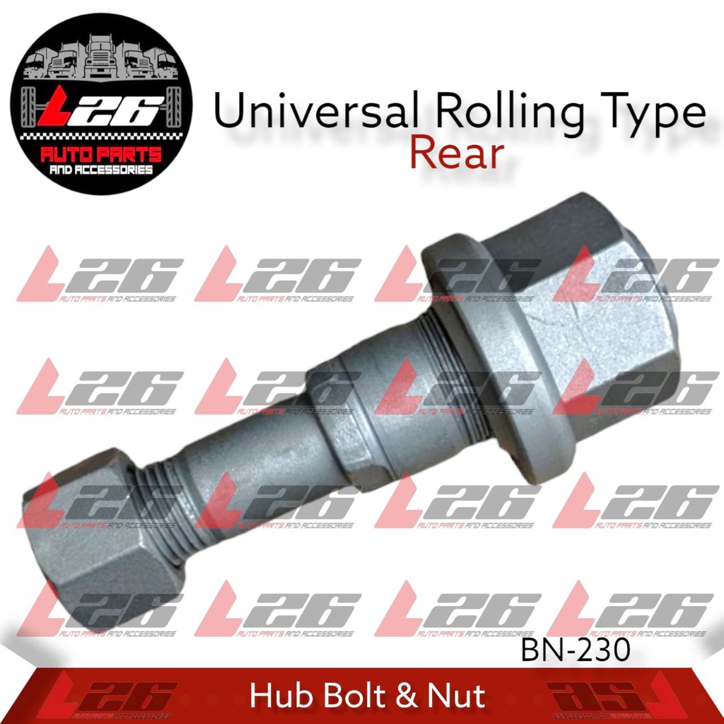 Universal Rolling Type HUB BOLT & NUT Rear BN-230 | Shopee Philippines