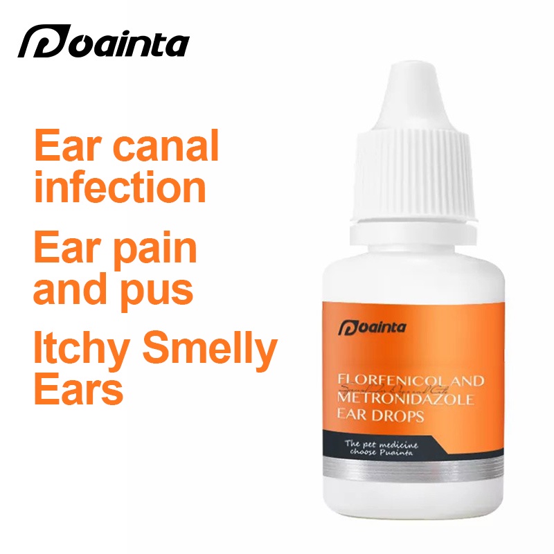 PUAINTA Pets Ear Drops for Dogs and Cat Ear Inflammation Ear Mites ...