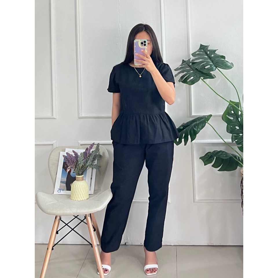 ANDREA x BEVERLY Korean Top and Pants Terno Coordinates | Shopee ...