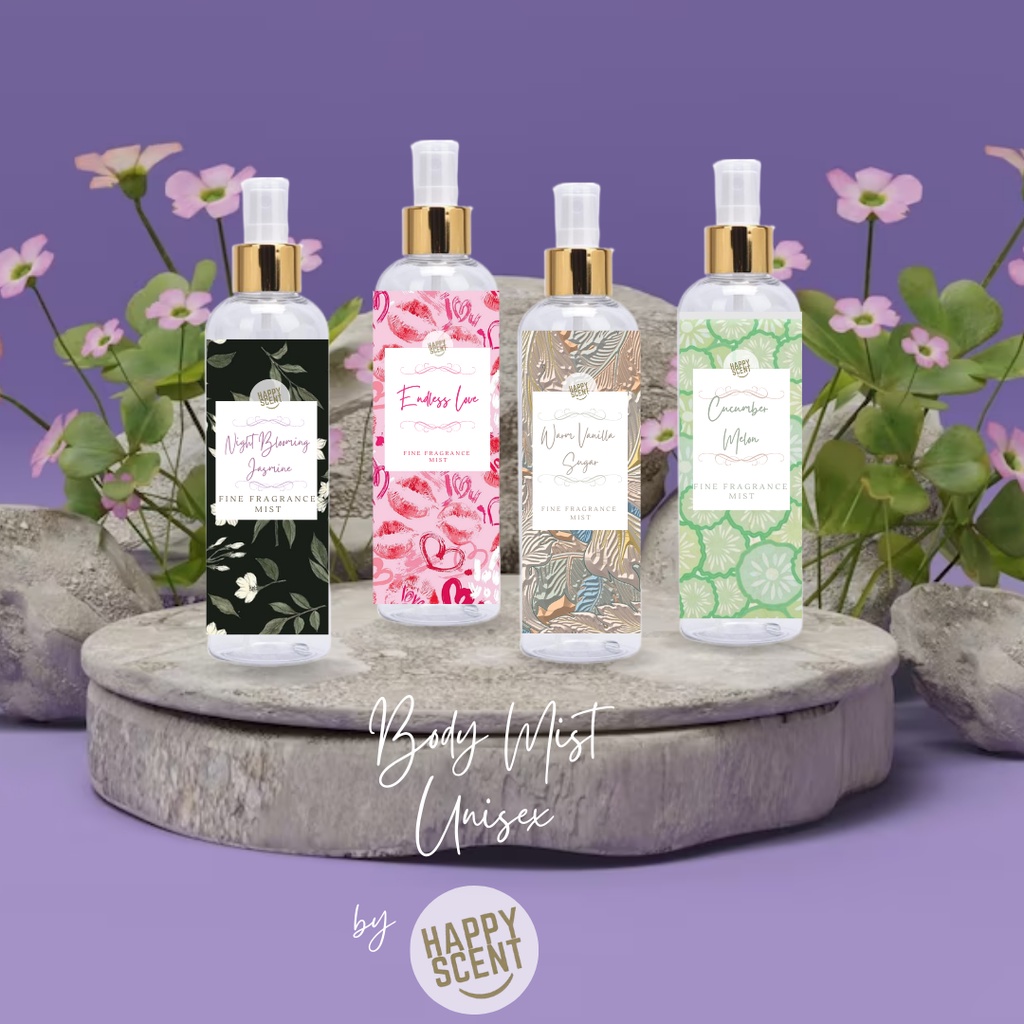 R Happy Scent Body Mist Unisex, Female, Body Sanitizer Spray 100 ml ...