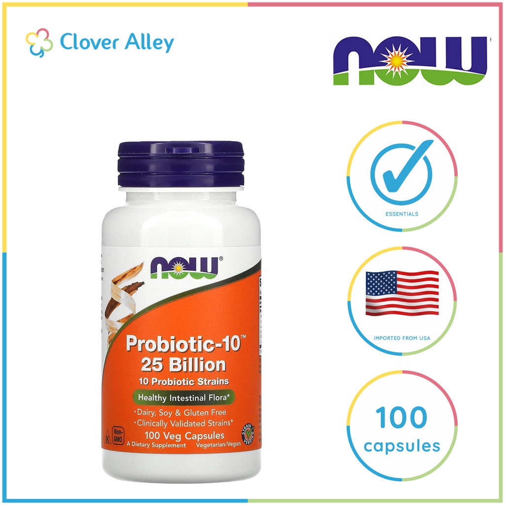 Now Probiotic-10 25 Billion, 100 capsules (04/2026 Expiry) | Shopee ...