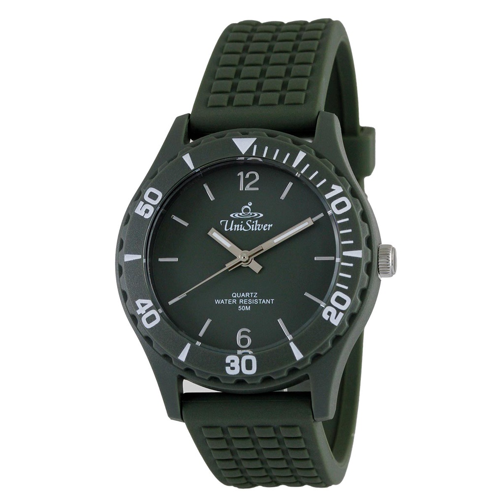 UniSilver TIME Men's Analog Green Rubber KW4697-1006 Watch | Shopee ...