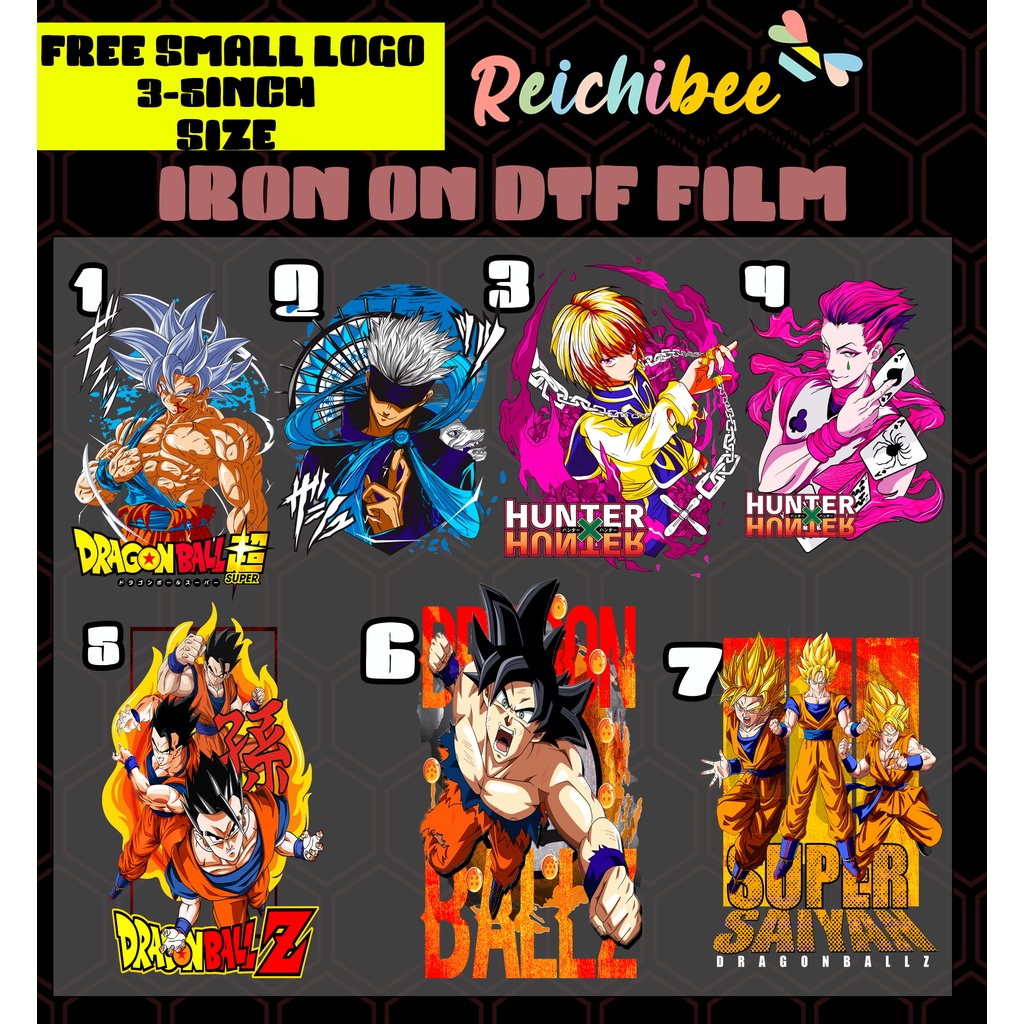 MIX ANIME DTF IRON ON STICKER | Shopee Philippines
