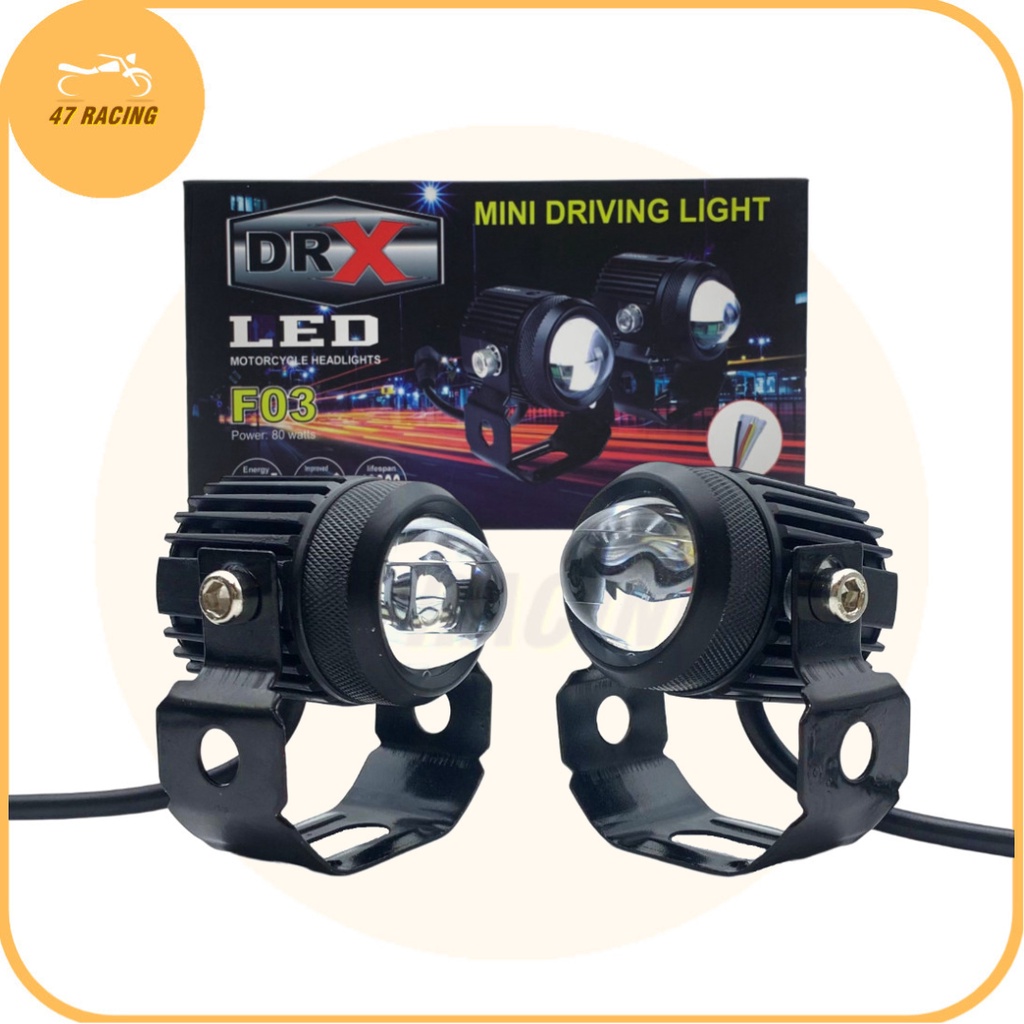 47Racing Motorcycle Mini Driving Light Drx F03 Led Motorcycle Headlight Universal | Shopee ...