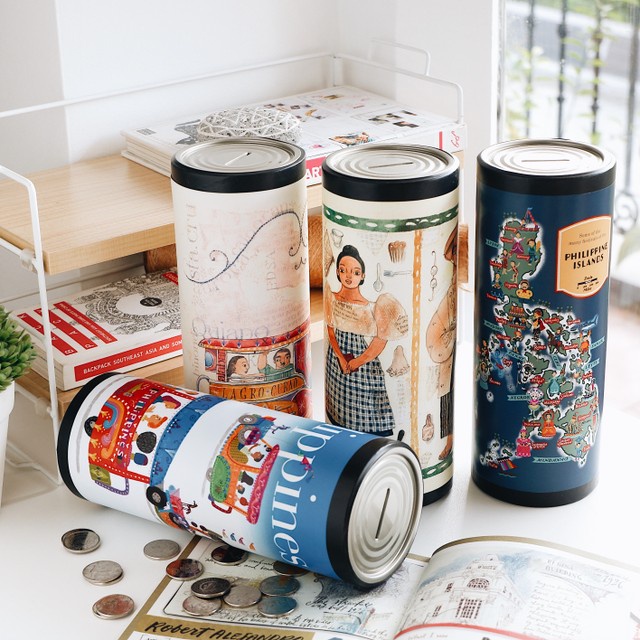 Papemelroti Philippine Souvenir Paper Tube Coin Bank | Jeepney Vintage ...