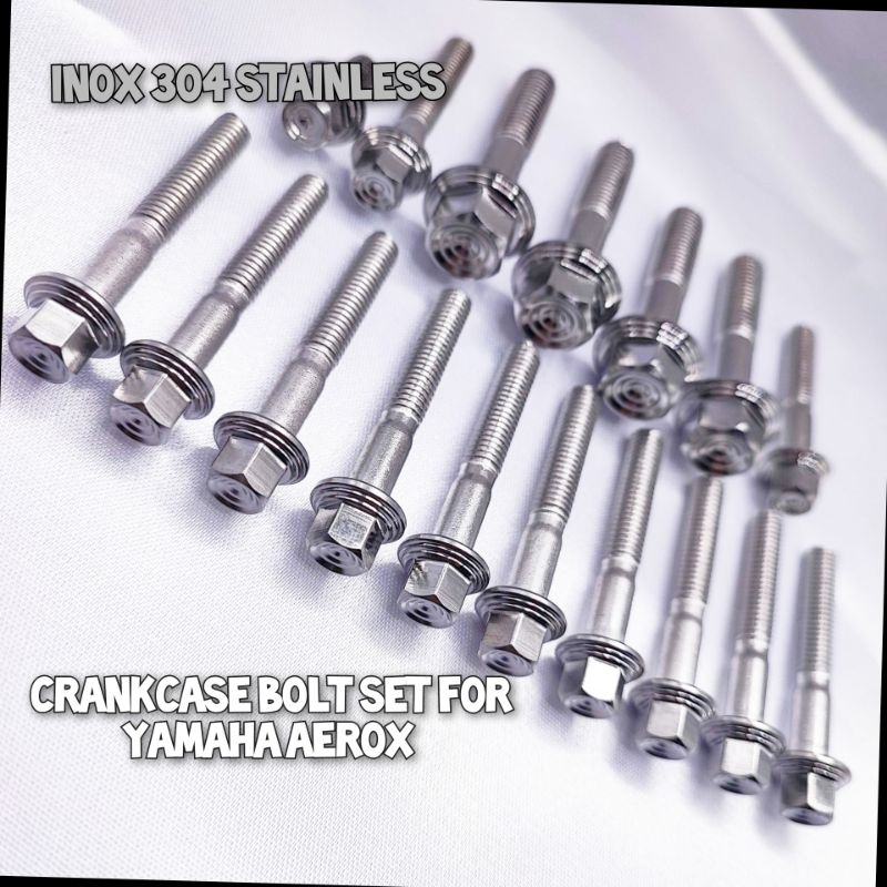 DETAILED BOLTS,CRANKCASE BOLT FOR YAMAHA AEROX,304 STAINLESS STEEl ...