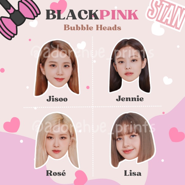 Black pink Bubble Heads | Baby Bubble Heads | Shopee Philippines