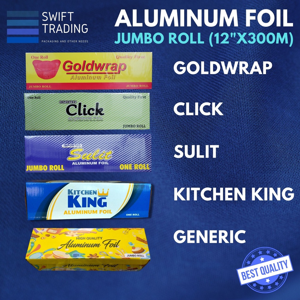 Aluminum Foil Sulit Click Goldwrap Savers Party Master Brand Jumbo Roll ...