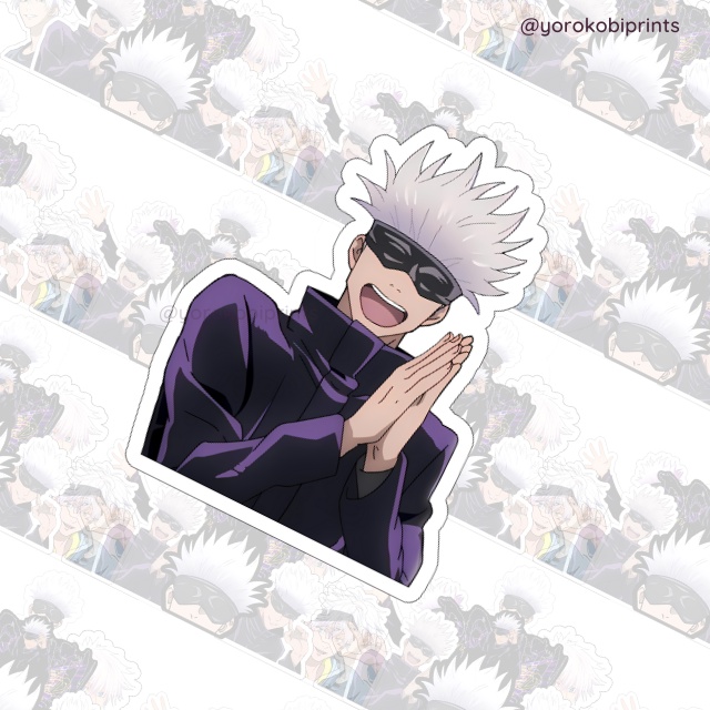 Satoru Gojo - Jujutsu Kaisen - Peeker, Icon - Waterproof Laminated ...