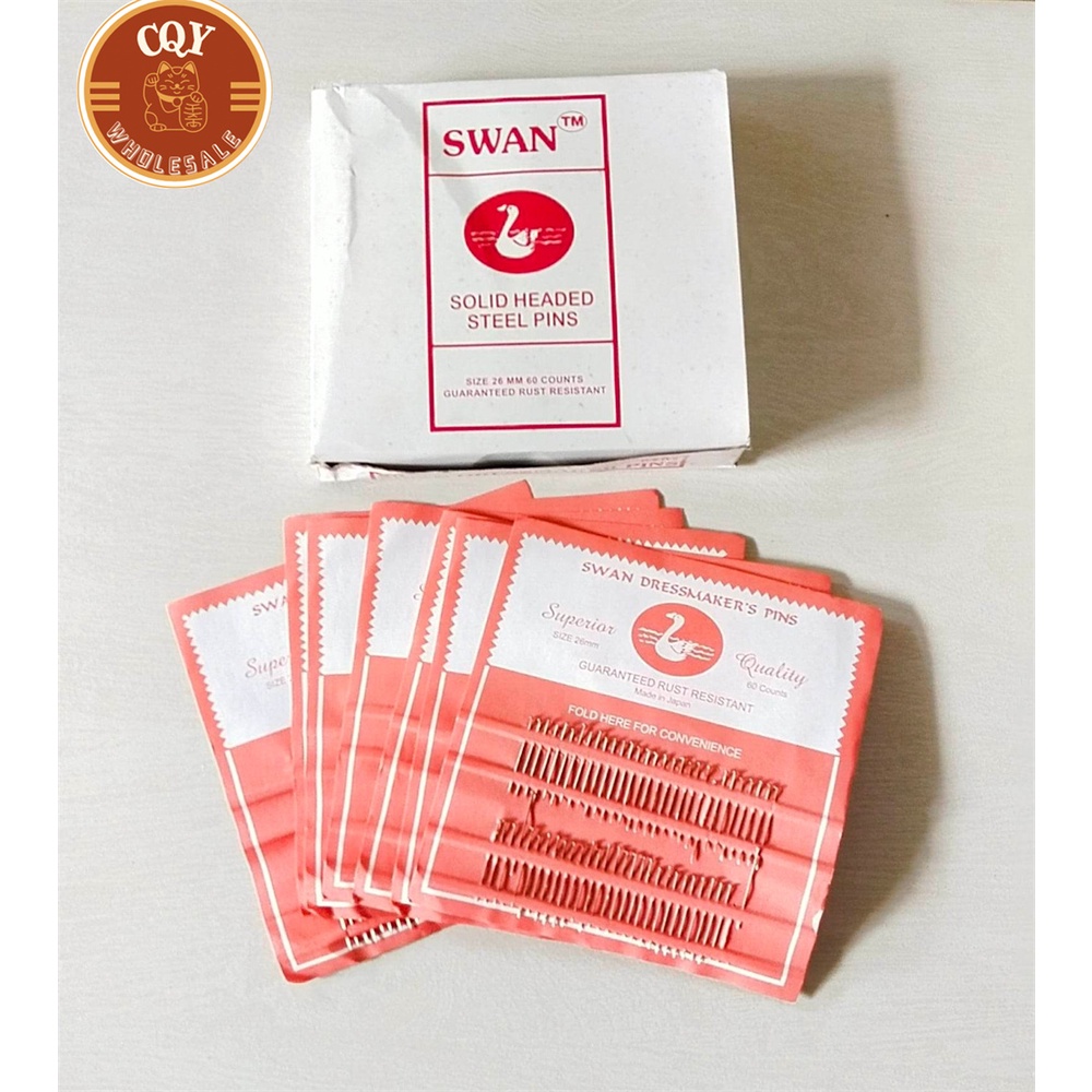 Swan Solid Headed Steel Pins 20pads per box | Shopee Philippines