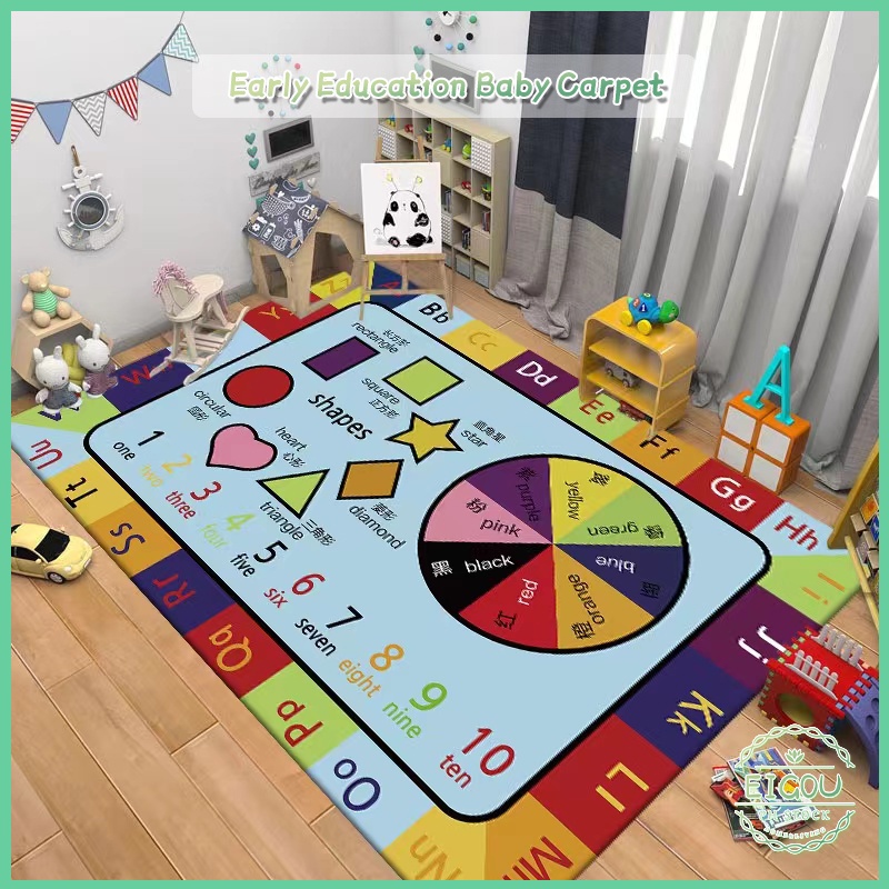 Baby Alphabet Carpet Living Room Anti-fall Mat Children's Early ...