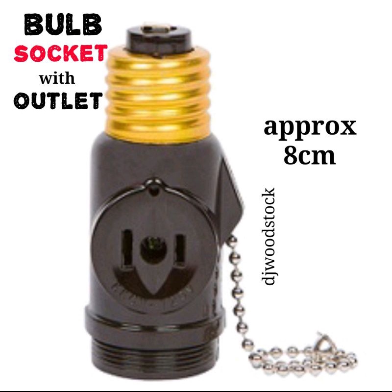 BULB SOCKET with 2 OUTLET, CHAIN PULL SOCKET with 2 FLAT PIN SOCKET ...