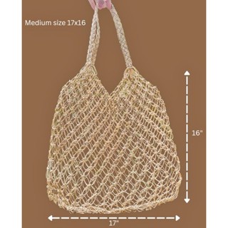 Abaca Net bag abaca handmade tote bag beach bag macrame inspired ...