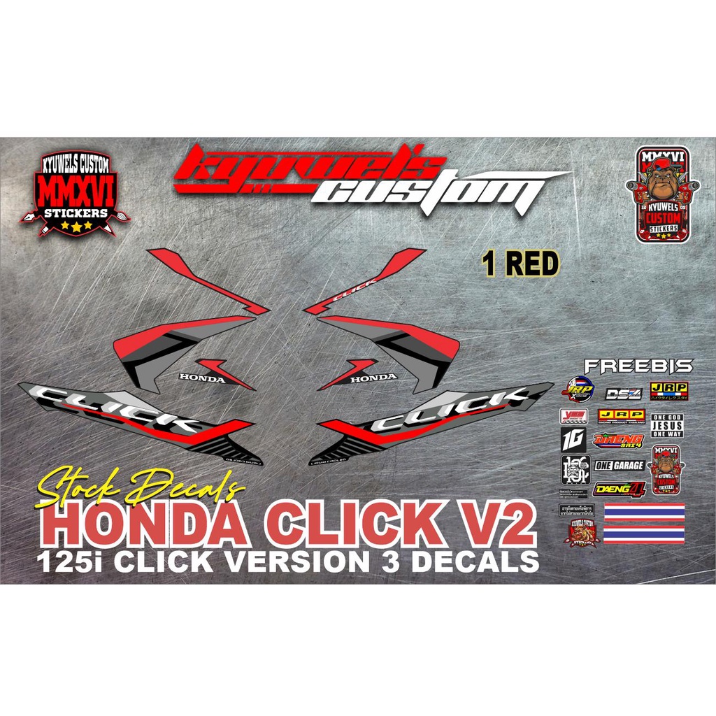 CLICK V2 GAWING CLICK V3 ANG DECALS | Shopee Philippines