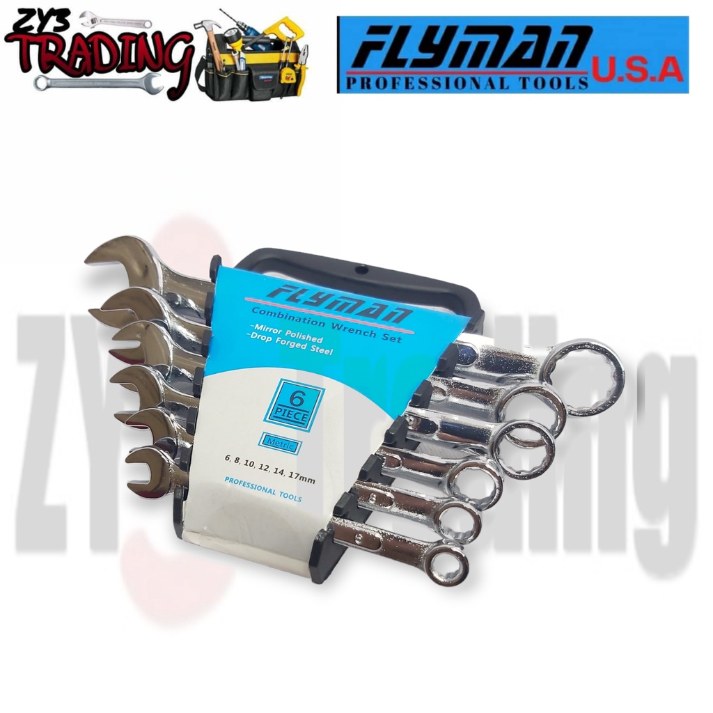 FLYMAN USA 6pcs Combination Wrench Set 6-17mm | Shopee Philippines