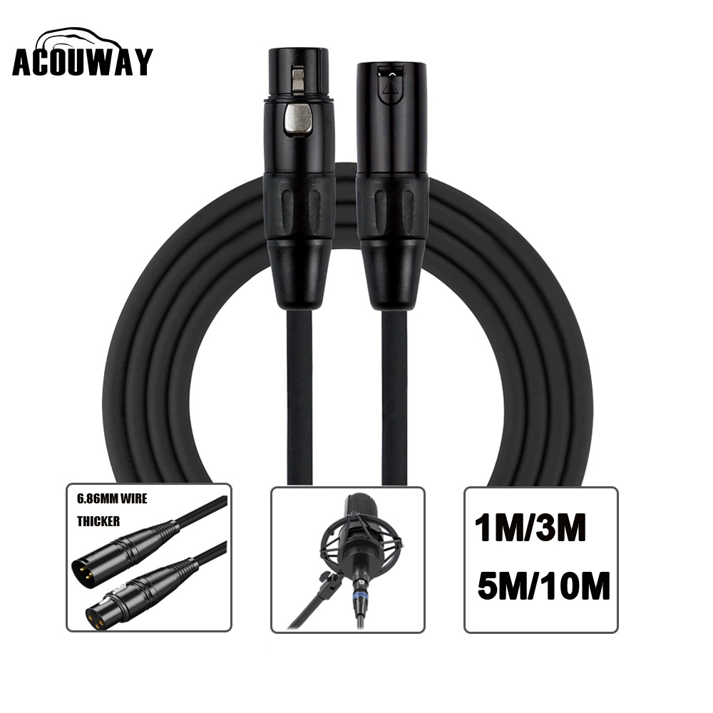 XLR Male To Female Microphone Cable Audio Cord XLR M/F 3Pin Cable 1m/3m ...
