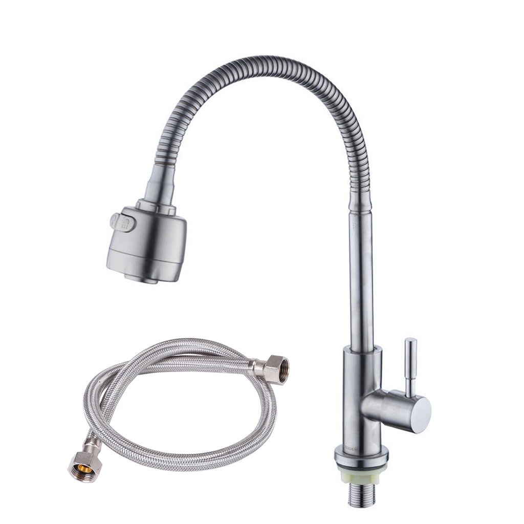 Wapol 304 Stainless Steel Flexible Faucet For Sink With Hose and Faucet ...