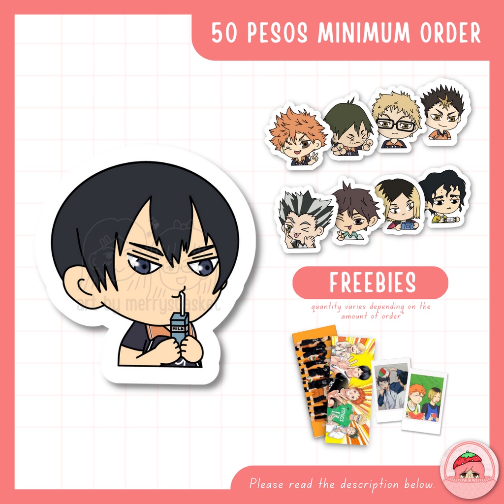 HAIKYUU!! ANIME - PEARL STICKERS | Shopee Philippines