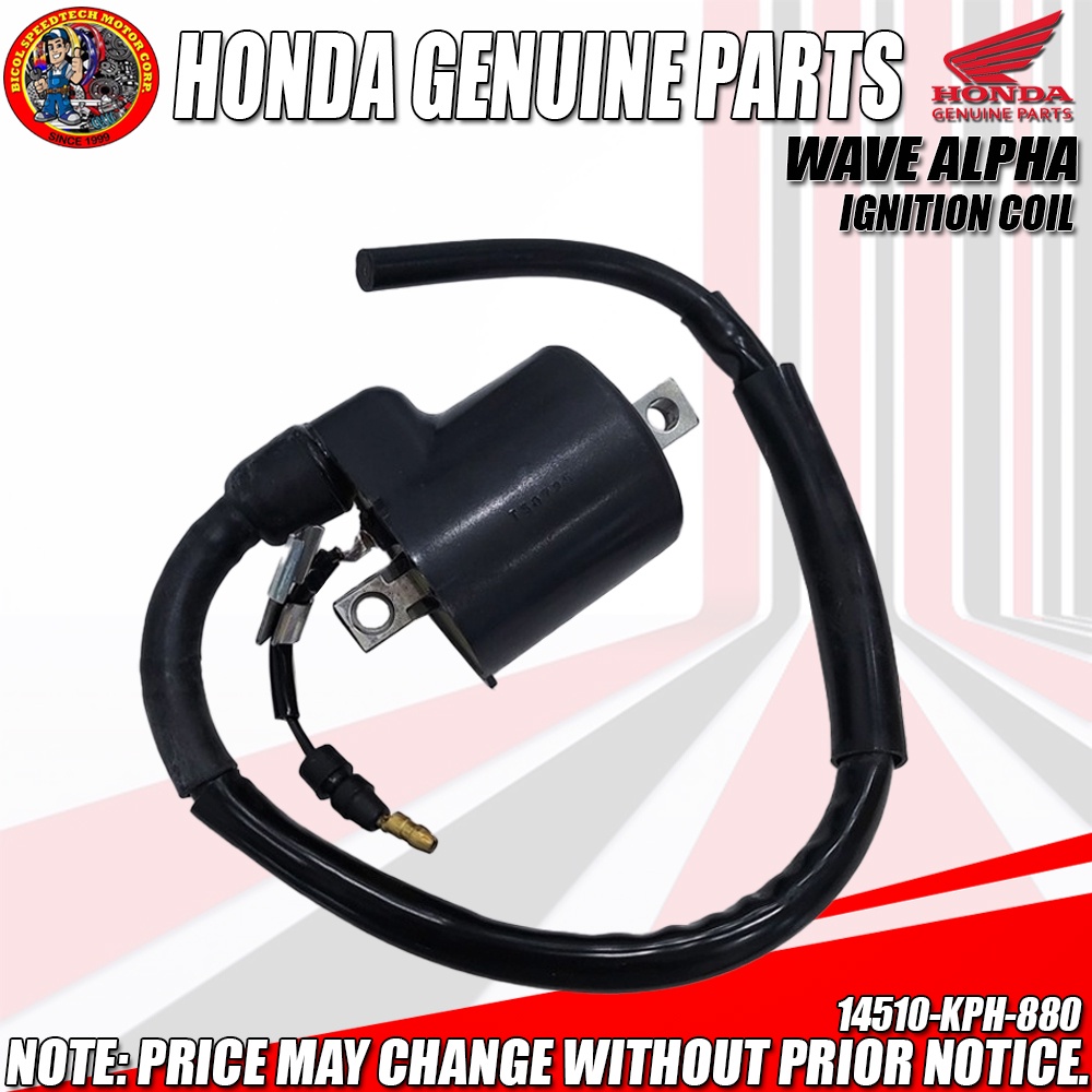 WAVE ALPHA IGNITION COIL (HPI) (GENUINE: 30500-KRS-600) | Shopee ...