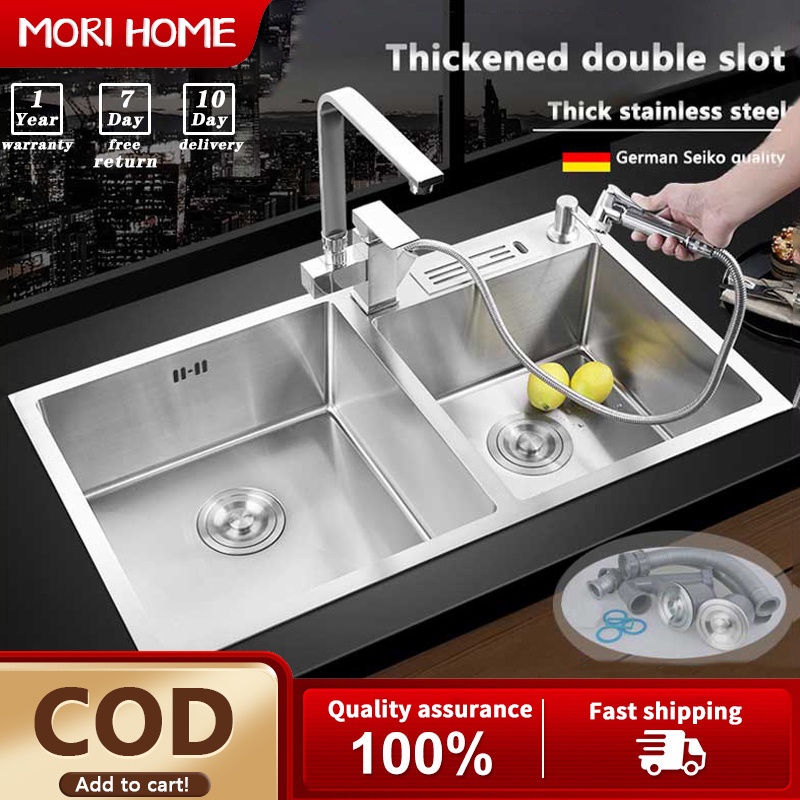 Kitchen sink 304 stainless steel 2.2MM thickened material kitchen ...