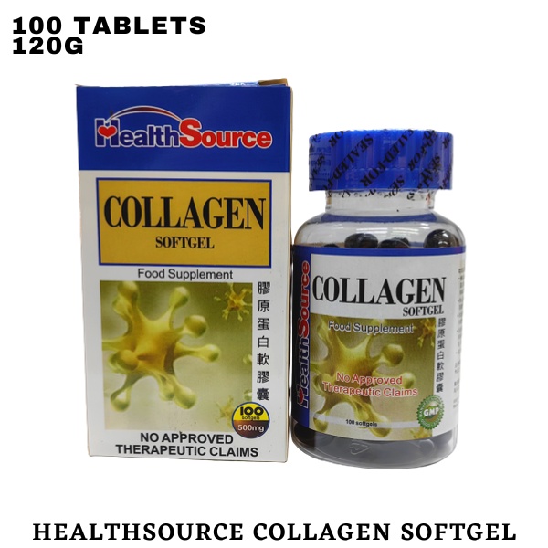 100 Pills Collagen Softgel Capsules Health Source 120g | Shopee Philippines