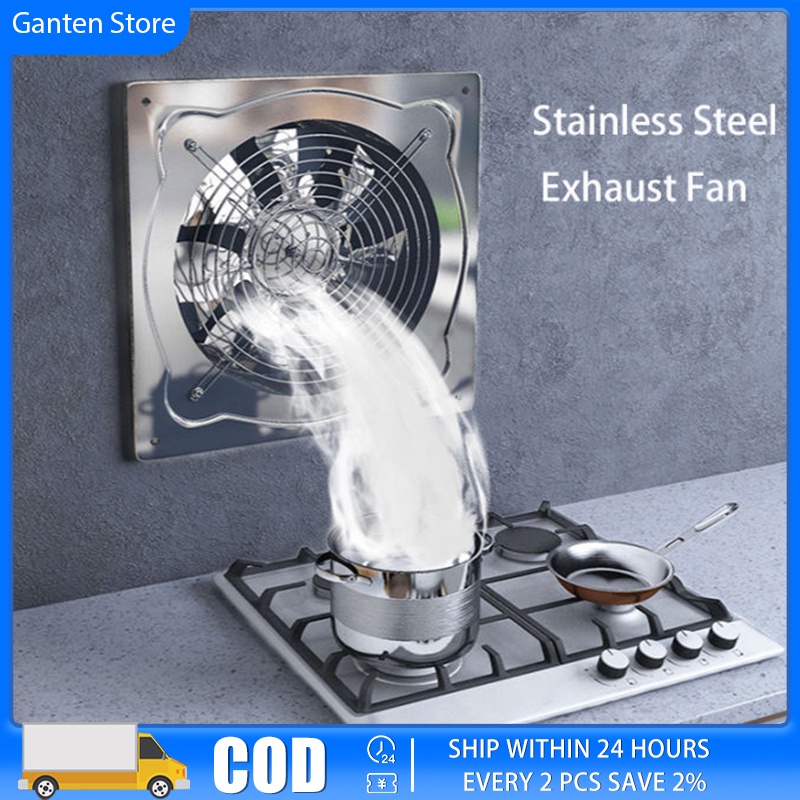 Powerful Exhaust Fan Household 304 Stainless Steel Oil Fume Kitchen ...