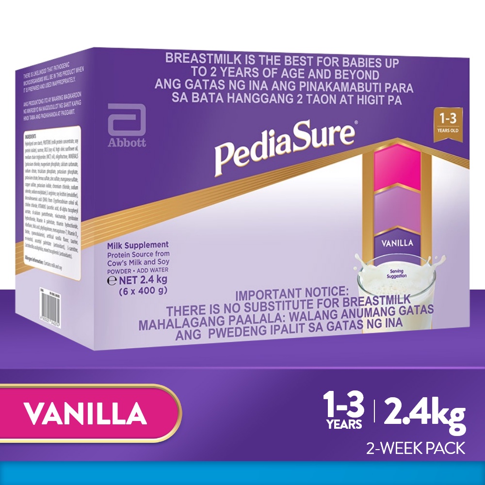 Pediasure 1-3 Vanilla 2.4Kg | Shopee Philippines