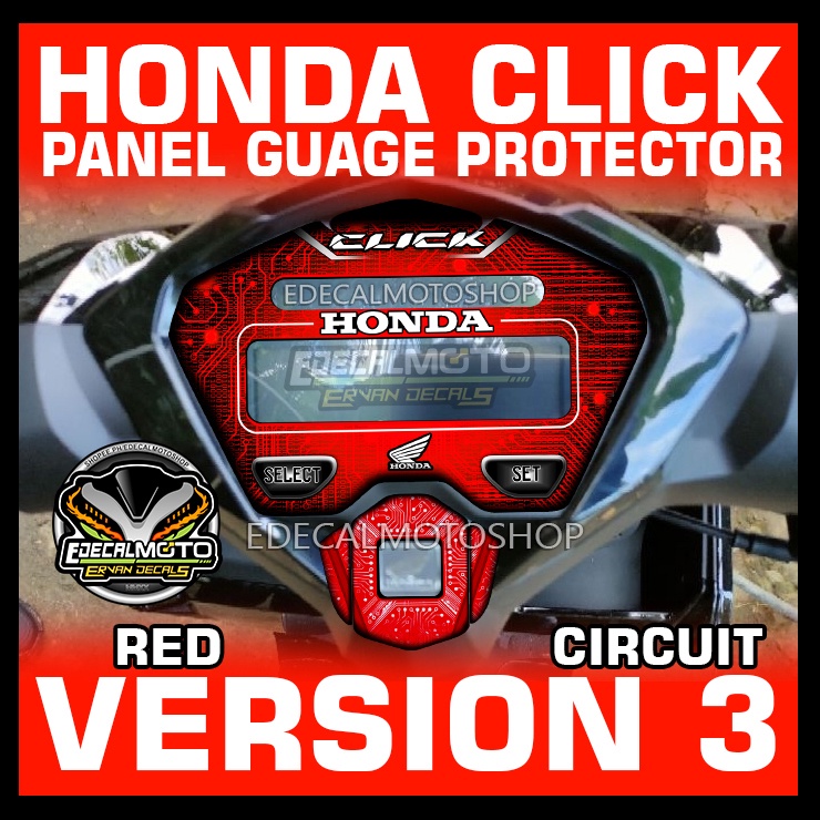 HONDA CLICK VERSION 3 FULL PANEL GUAGE SCREEN PROTECTOR VINYL DECAL ...