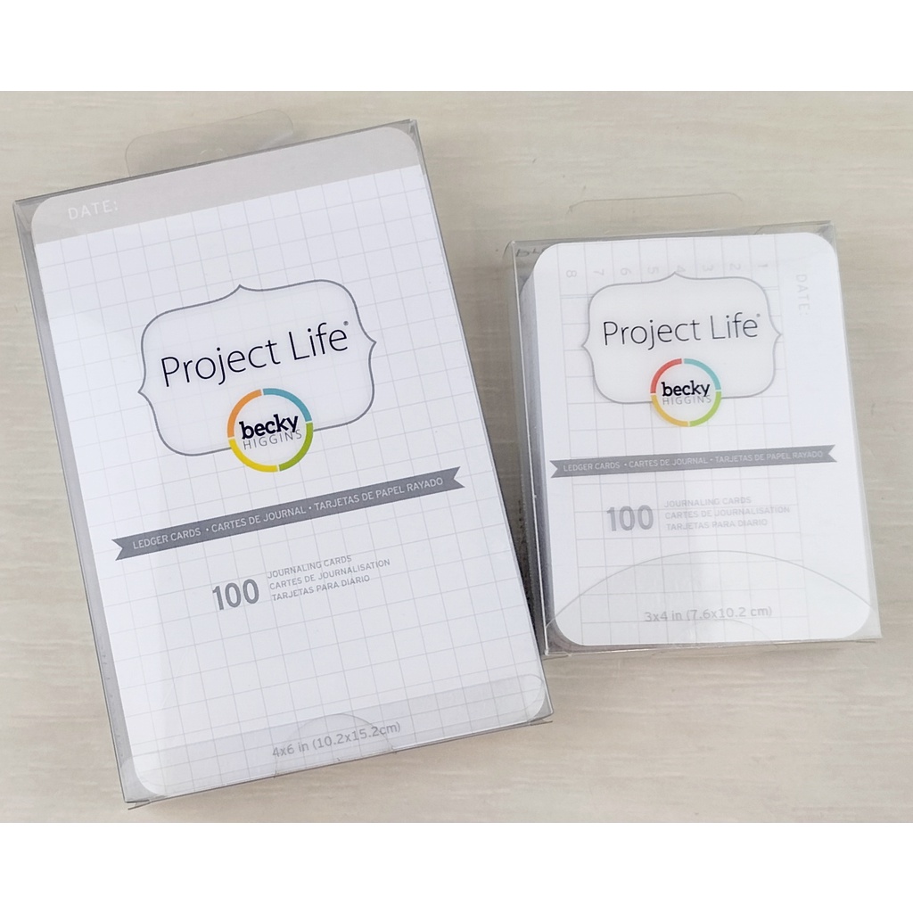 Project Life Becky Higgins Journaling Cards - Ledger 100/Pkg | Shopee ...