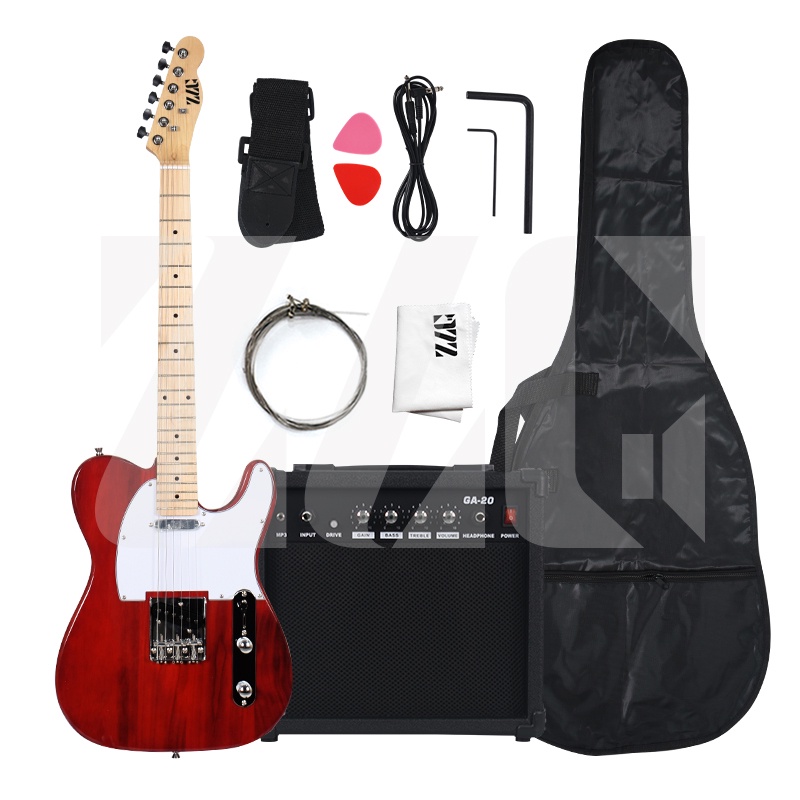 ZLG Telecaster guitar Electric Guitar Set Red Wine Color Alnico pick up ...