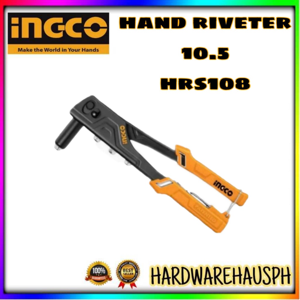 INGCO Rivet Hand Riveter Heavy Duty 10.5" SUPER SELECT HRS108 | Shopee ...