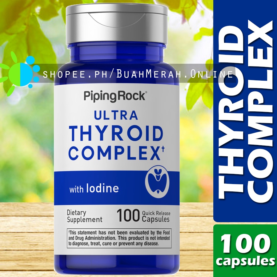 ULTRA THYROID COMPLEX with IODINE 100 Capsules Thyroid Support ...