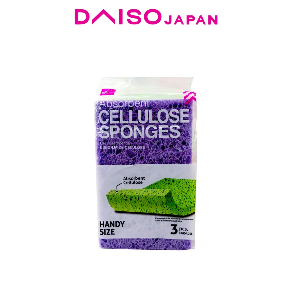 Daiso Absorbent Cellulose Dish Sponge (3 pieces) | Shopee Philippines