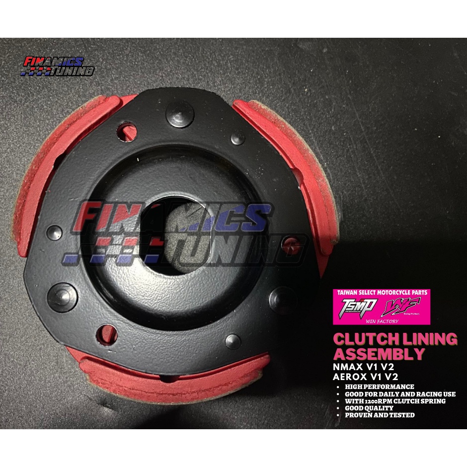 TSMP CLUTCH LINING ASSEMBLY FOR NMAX V1 V2 AEROX V1 V2 TSMP WF TRF ...