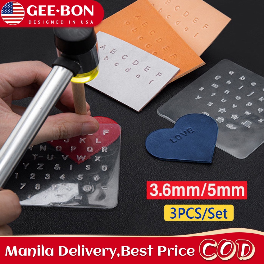 GEEBON Leather Stamping Punch Letter Number Set For DIY Leathercraft ...