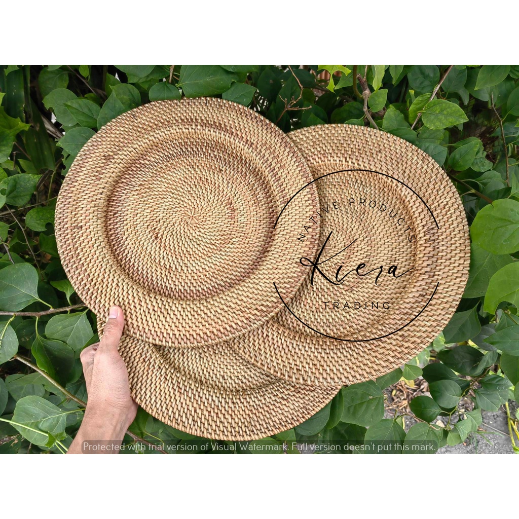 Charger Plate Round Nito Rattan Weave | Shopee Philippines