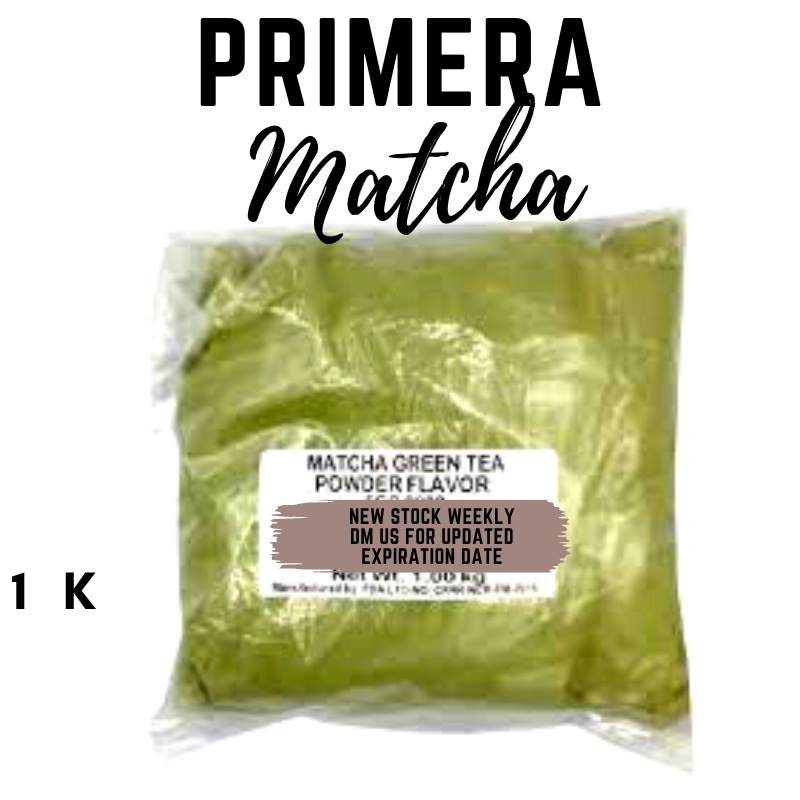 Primera Matcha Green Tea Premium Powder Flavor 1kg for Milktea, Milk ...